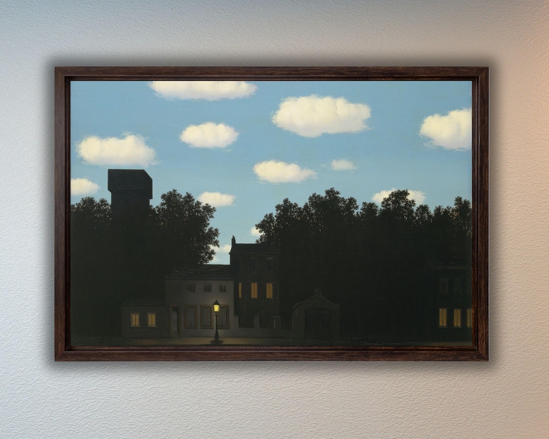 René Magritte the Empire of Light Art Poster,rene Magritte Canvas Wall ...