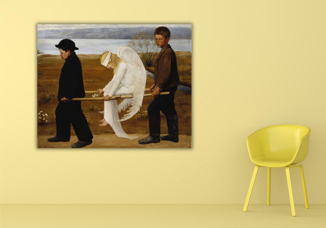 The Wounded Angel by Hugo Simberg Print Art Canvas Wall Art,the Wounded ...