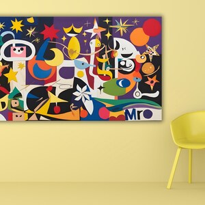 Joan Miro Collage Painting Canvas Wall Art Print,miro Abstract Print ...