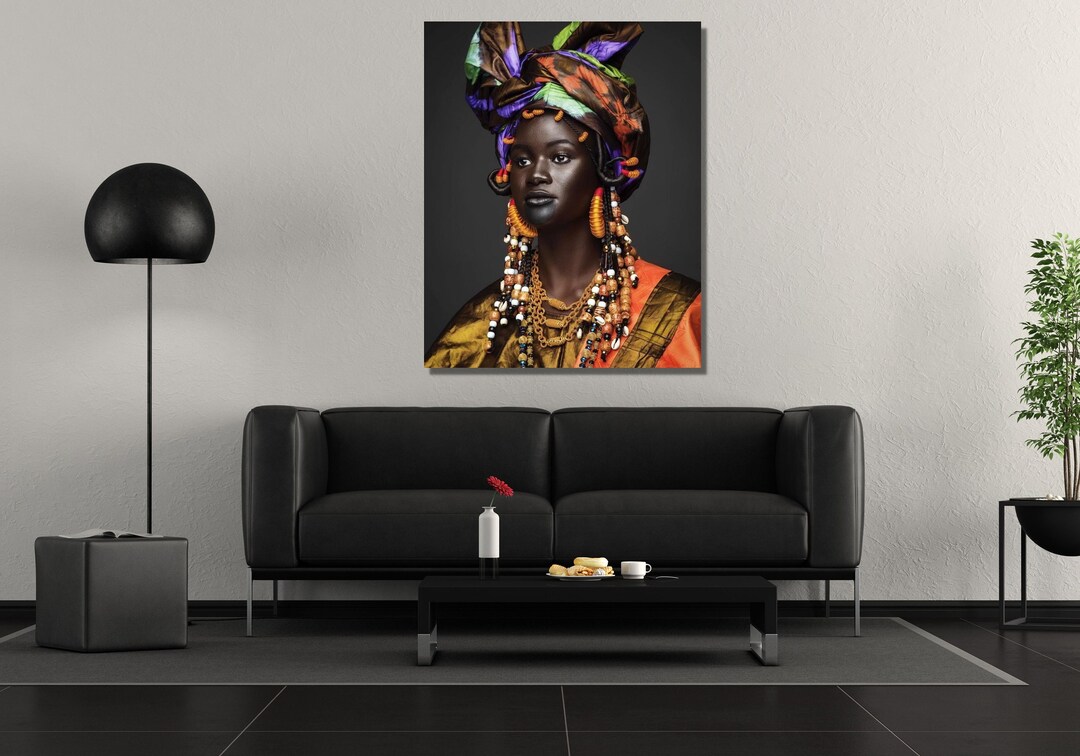 African Woman Wall Art,african Woman Canvas Print,african American Home Decor,african ...