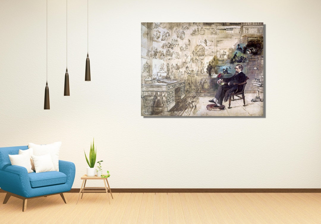 CHARLES DICKENS Poster Art,dickens' Dream Painting Art by Robert ...
