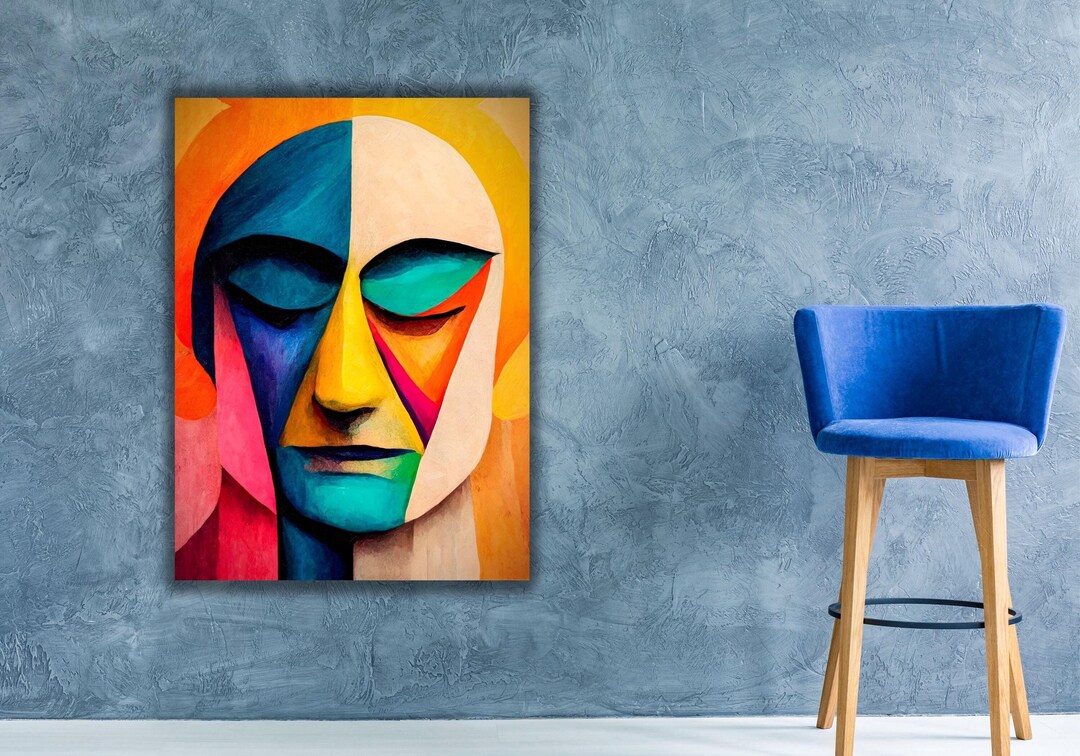 Picasso II Art Design Canvas Wall Art Print,pablo Picasso Abstract Face ...
