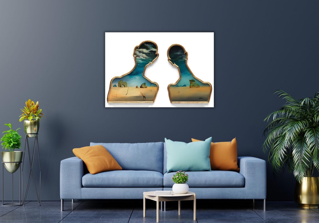 Salvador Dali HEADS WITH CLOUDS Poster Print Art,abstract Canvas Art ...
