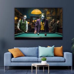 Joker Playing Billiards Poster/canvas Wall Art,extra Large Wall Art ...