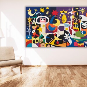 Joan Miro Collage Painting Canvas Wall Art Print,miro Abstract Print ...