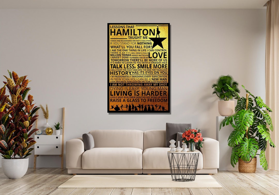 Hamilton Musical Theatre Taught Lesson Canvas Wall Art,hamilton Musical ...