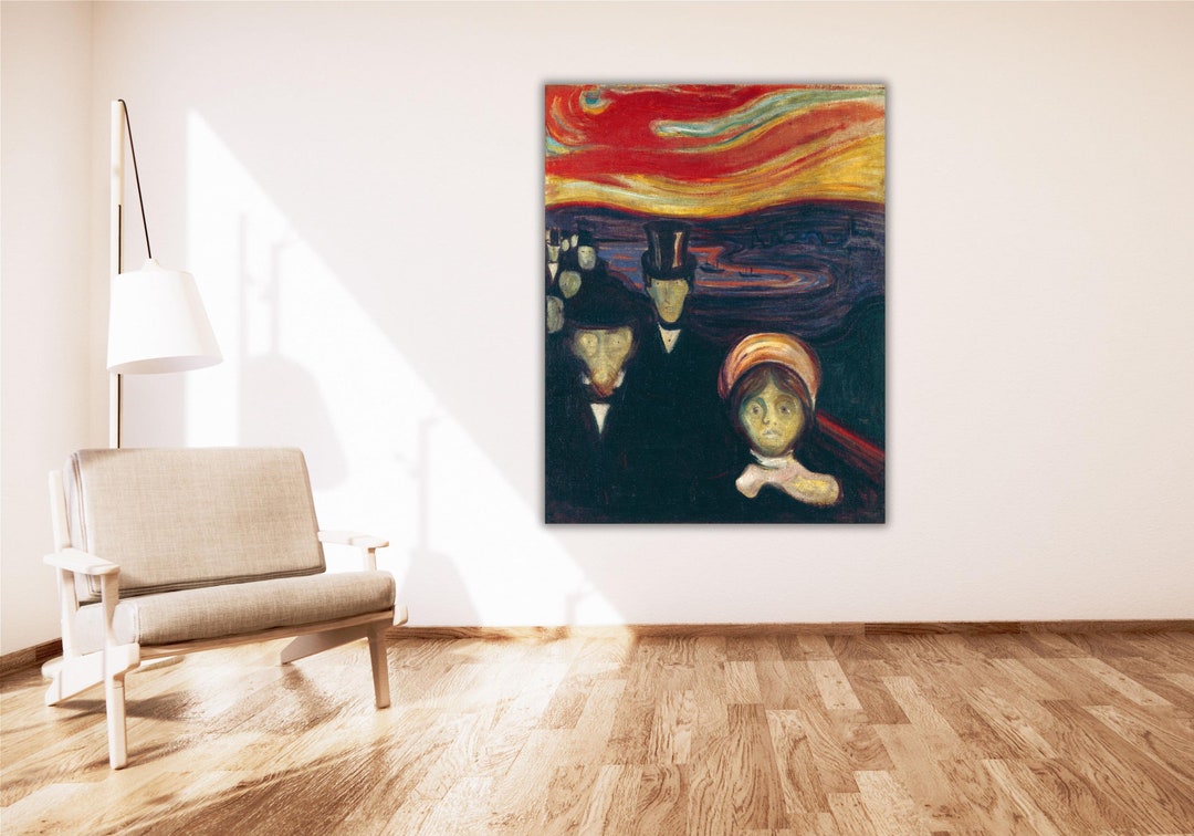 Edvard Munch the Anxiety Poster Print Canvas Art,edvard Munch Anxiety ...