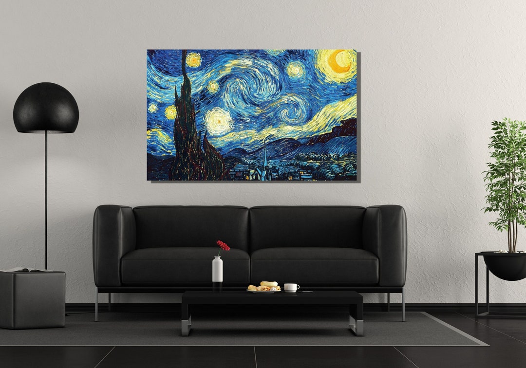 Vincent Van Gogh Starry Poster Print,canvas Wall Art,van Gogh Artworks ...