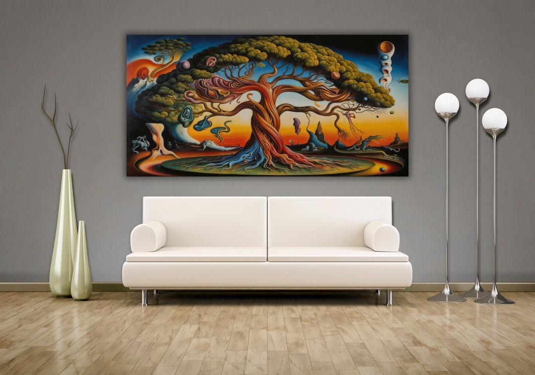Salvador Dali Stely Tree of Life Design Poster/canvas Wall Art Print ...