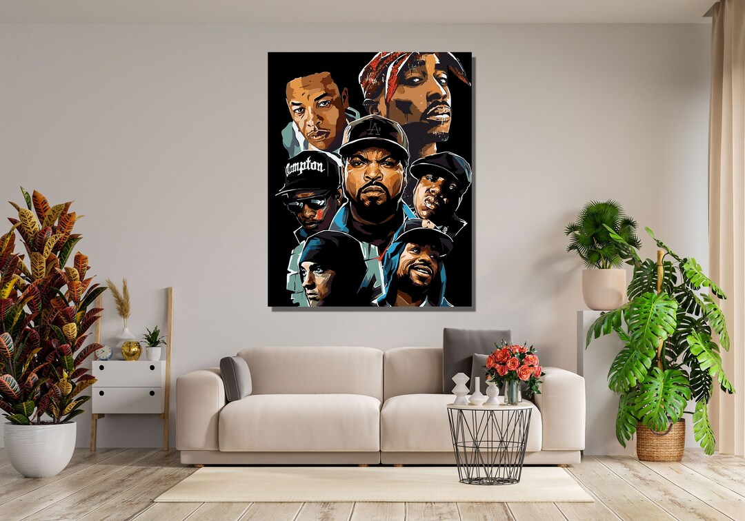 Rap Legends Poster Print,hip Hop Rap Legends Canvas,for Rapper Lovers ...
