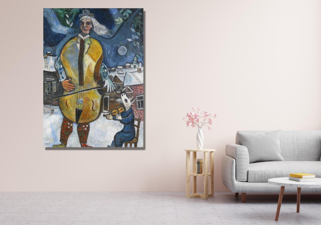 Marc CHAGALL Man and Goat Canvas Wall Art,marc CHAGALL Canvas Print Art ...