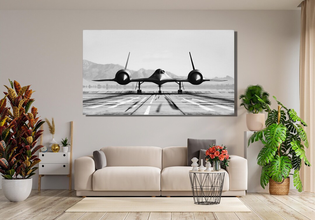 Plane Poster Print,aviation Canvas Wall Art,lockheed SR-71 Blackbird ...