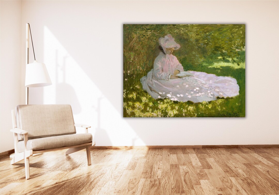 Claude Monet Springtime Painting Wall Art Canvas,springtime Wall Art ...