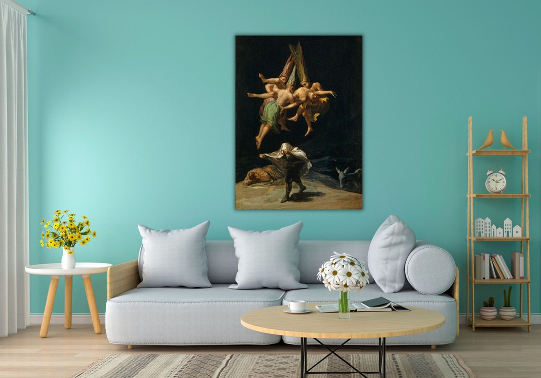 The Witches Flight 1798 Francisco Goya Exhibition Poster Print Art ...