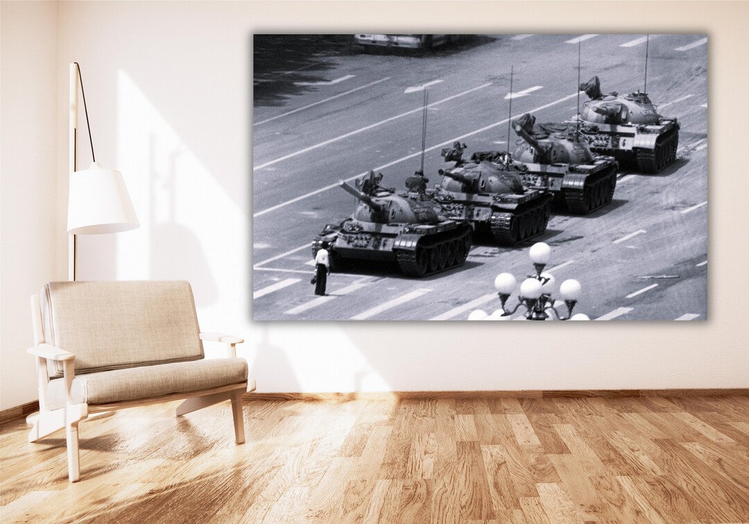 Tank Man of Tiananmen Square Poster Art Print, Tank Man Beijing Photo ...