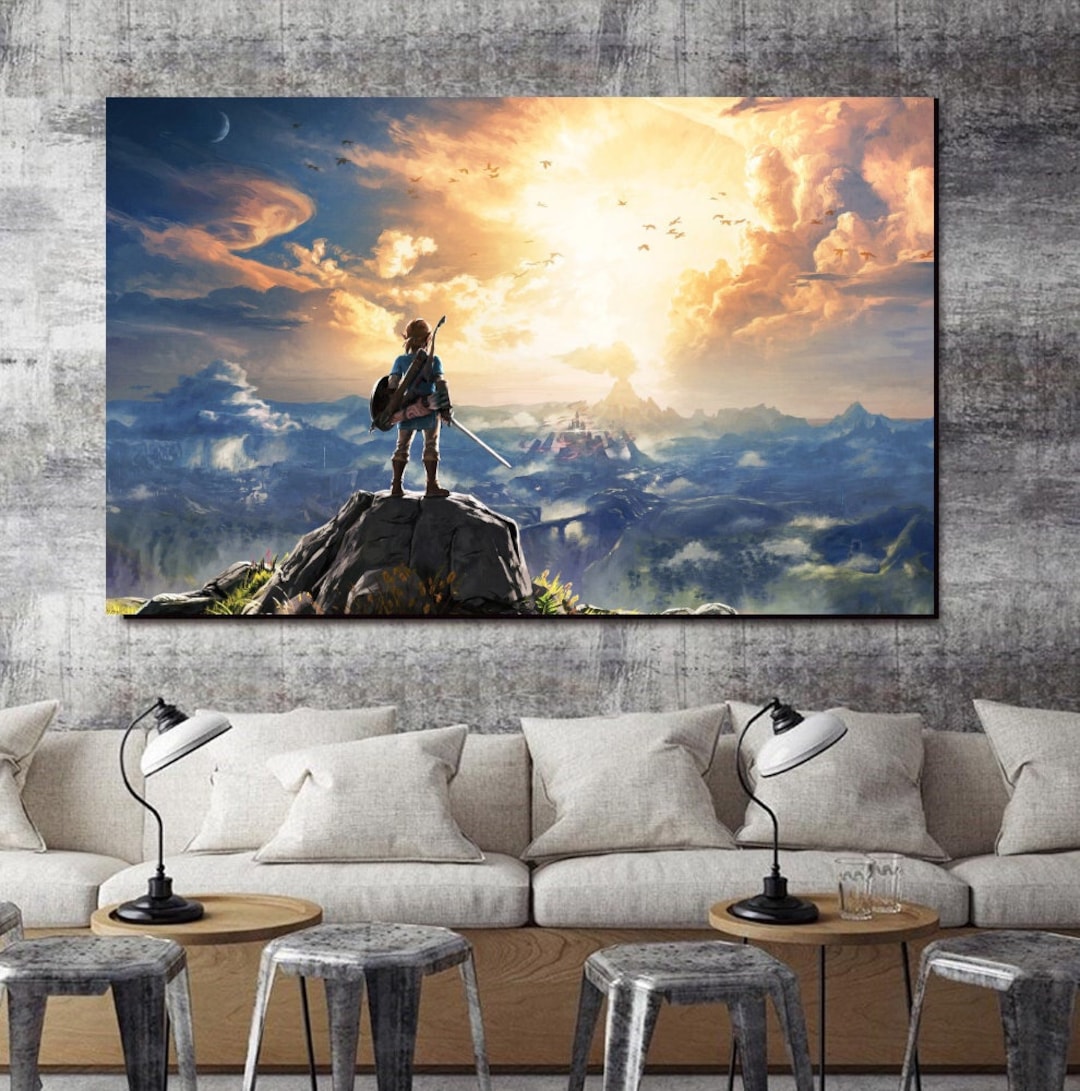 Legend of Zelda Poster Art,legend of Zelda Print on Canvas Wall Art ...