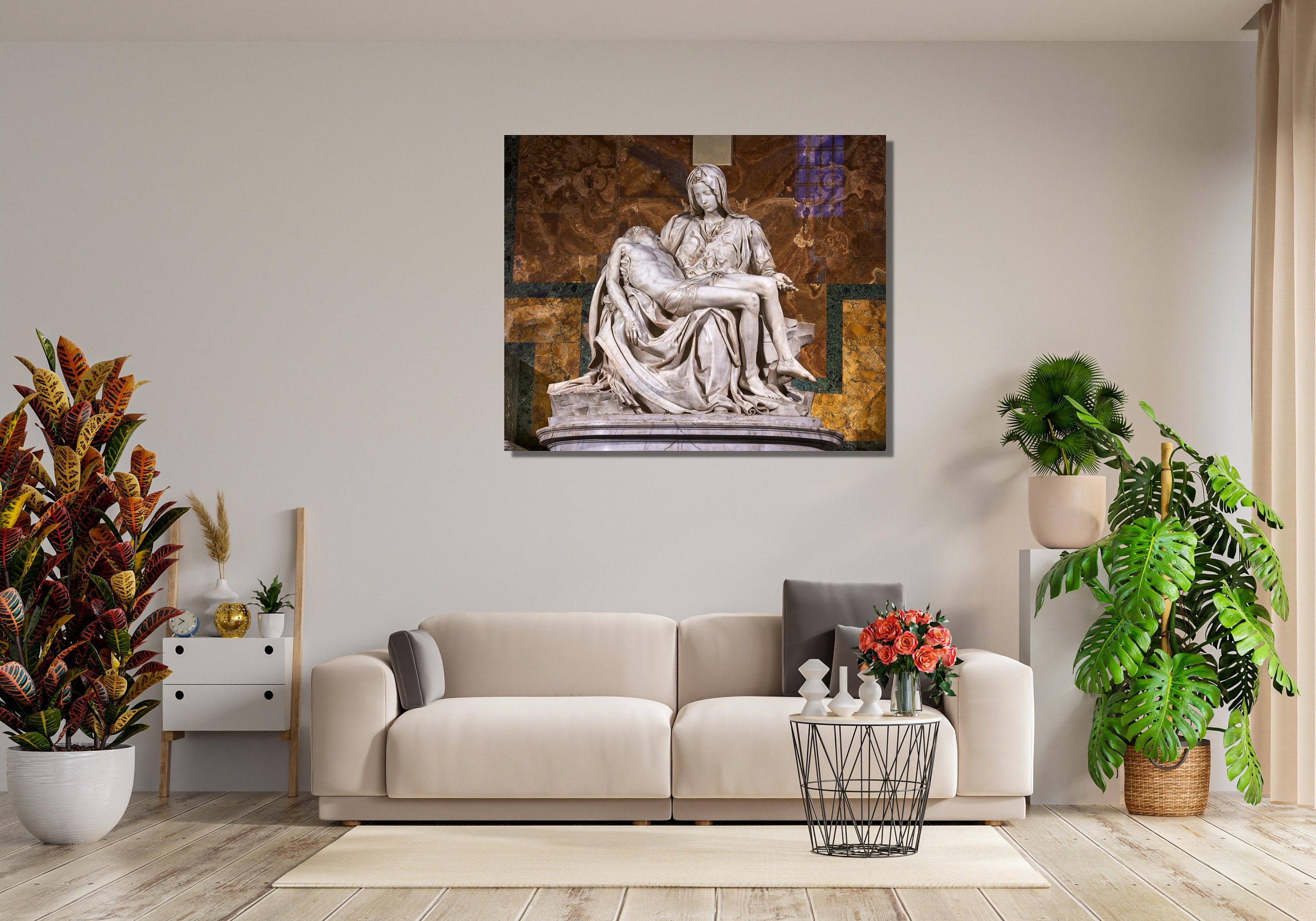 Michelangelo Pieta 1499 Poster Wall Art Printmichelangelo - Etsy