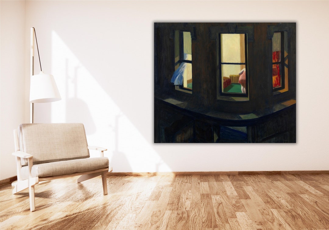 Edward Hopper Night Windows (1928) Poster Print Art Canvas,reproduction ...