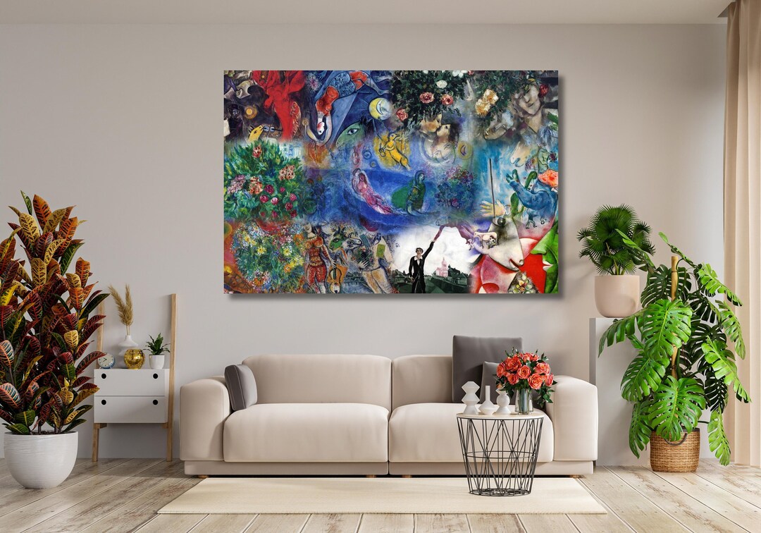 Marc Chagall Arts Collage Canvas Wall Art,modern Canvas Exhibition ...