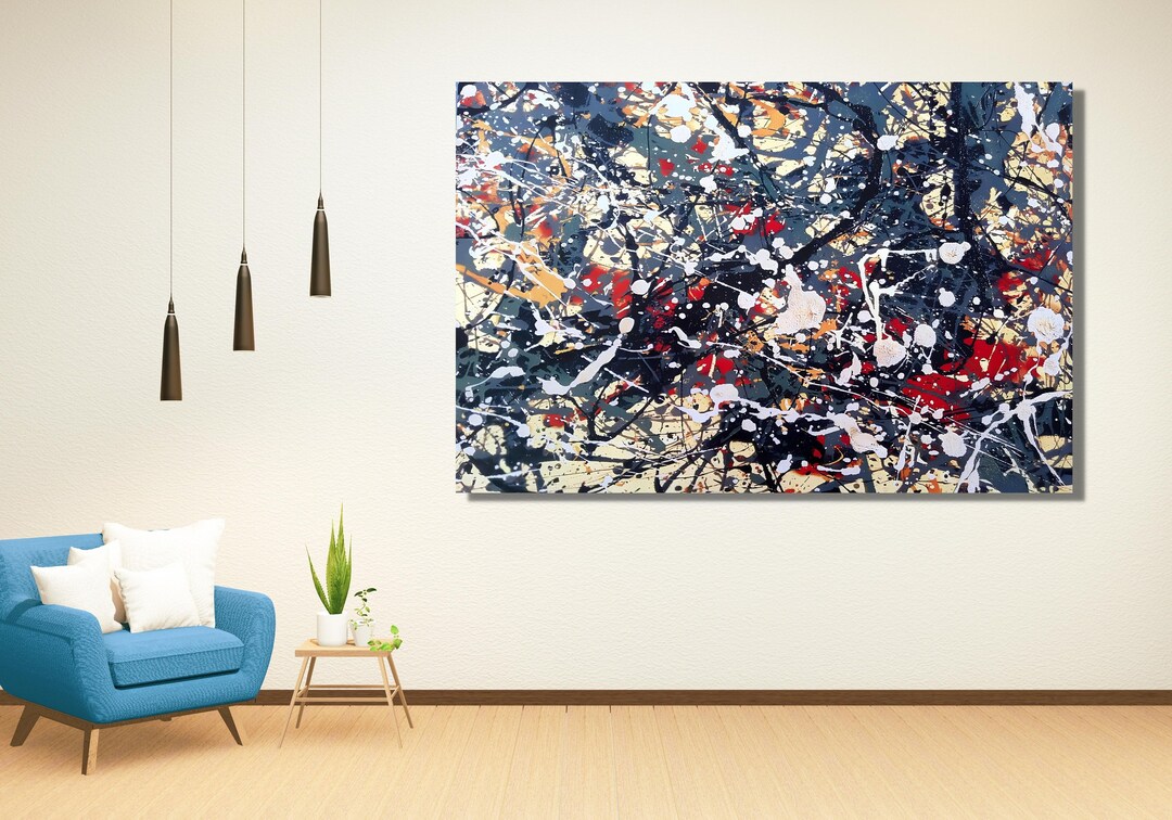 Jackson Pollock Abstract Canvas Wall Art Print,reproduction Prints ...