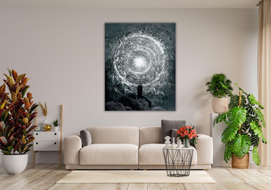Gustave Dore the Empyrian Poster Art Canvas,gustave Dore the Empyrian ...