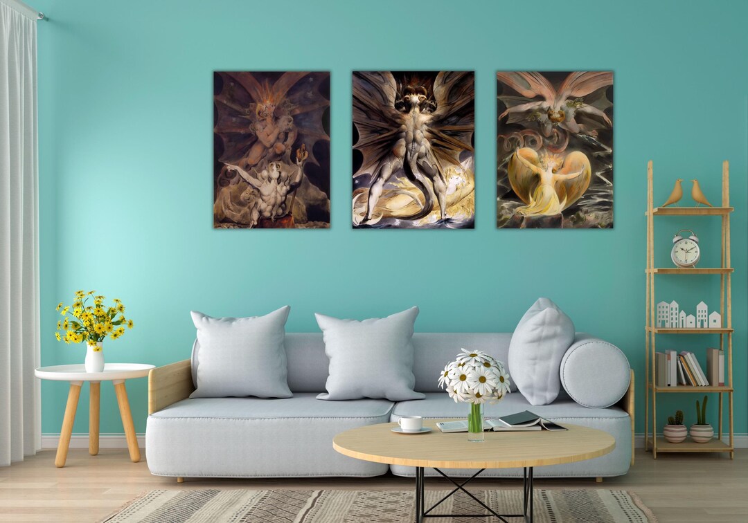 Set of 3 William Blake Poster/canvas Wall Art,william Blake Poster Art ...
