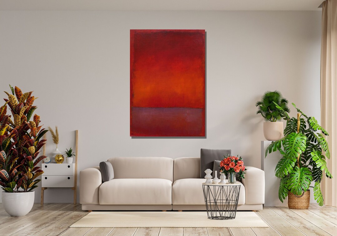 Mark Rothko Red Tones Canvas Painting,mark Rothko Painting Print,mark ...