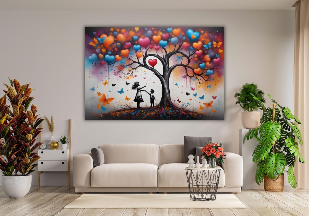 Banksy Mother and Girl Poster/canvas Wall Art Print,fashion Trendy ...