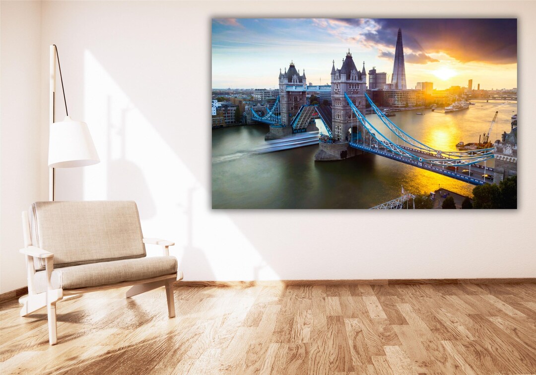 London Tower Bridge With Sunrise Art Canvas Print,london Tower Bridge ...