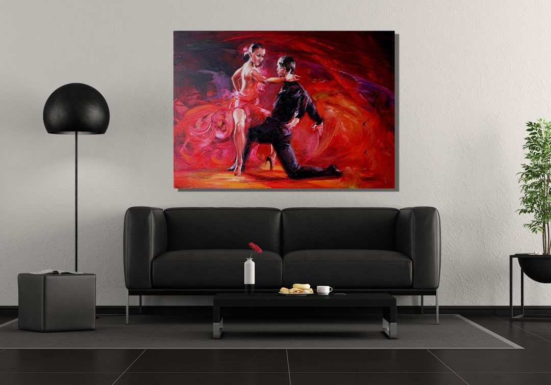 Tango Dance and Music Canvas Wall Art,tango Dancing Poster Print Wall ...