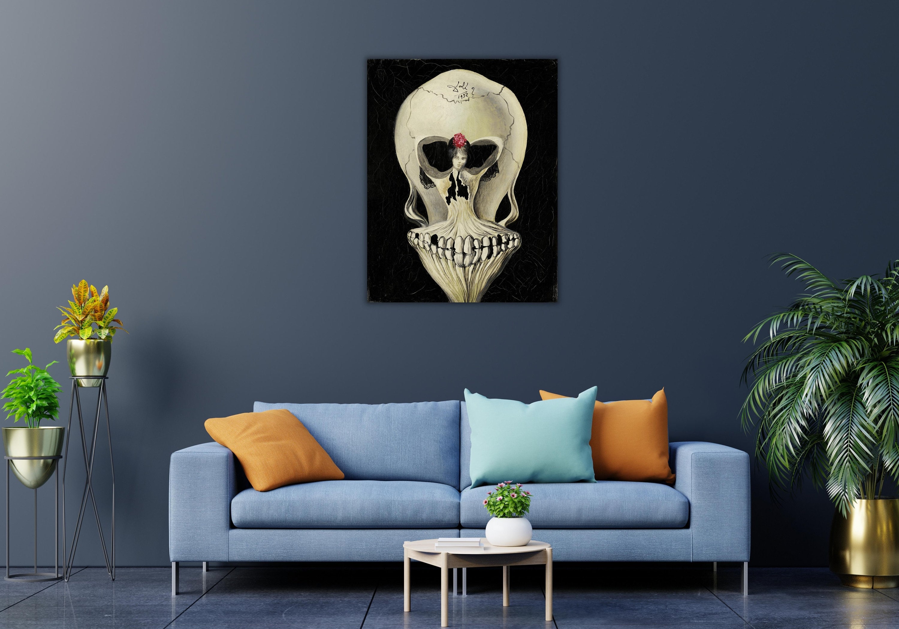 Salvador Dali Skull Balerina Poster Print Art Canvasdali - Etsy