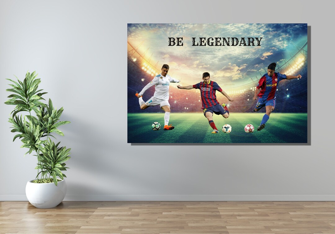 Ronaldinho Messi Ronaldo Print Wall Art,cristiano Ronaldo Lionel Messi ...