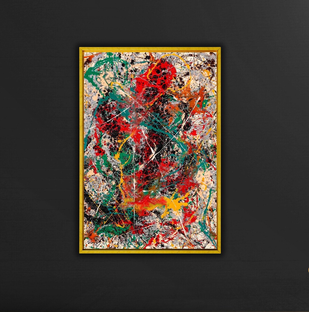 Jackson Pollock Canvas Wall Art Print,abstract Wall Art Decor,home ...