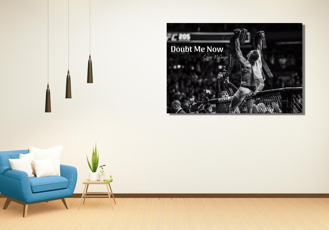 Conor Mcgregor Quote Poster Print Art,doubt Me Now Canvas Wall Arts ...