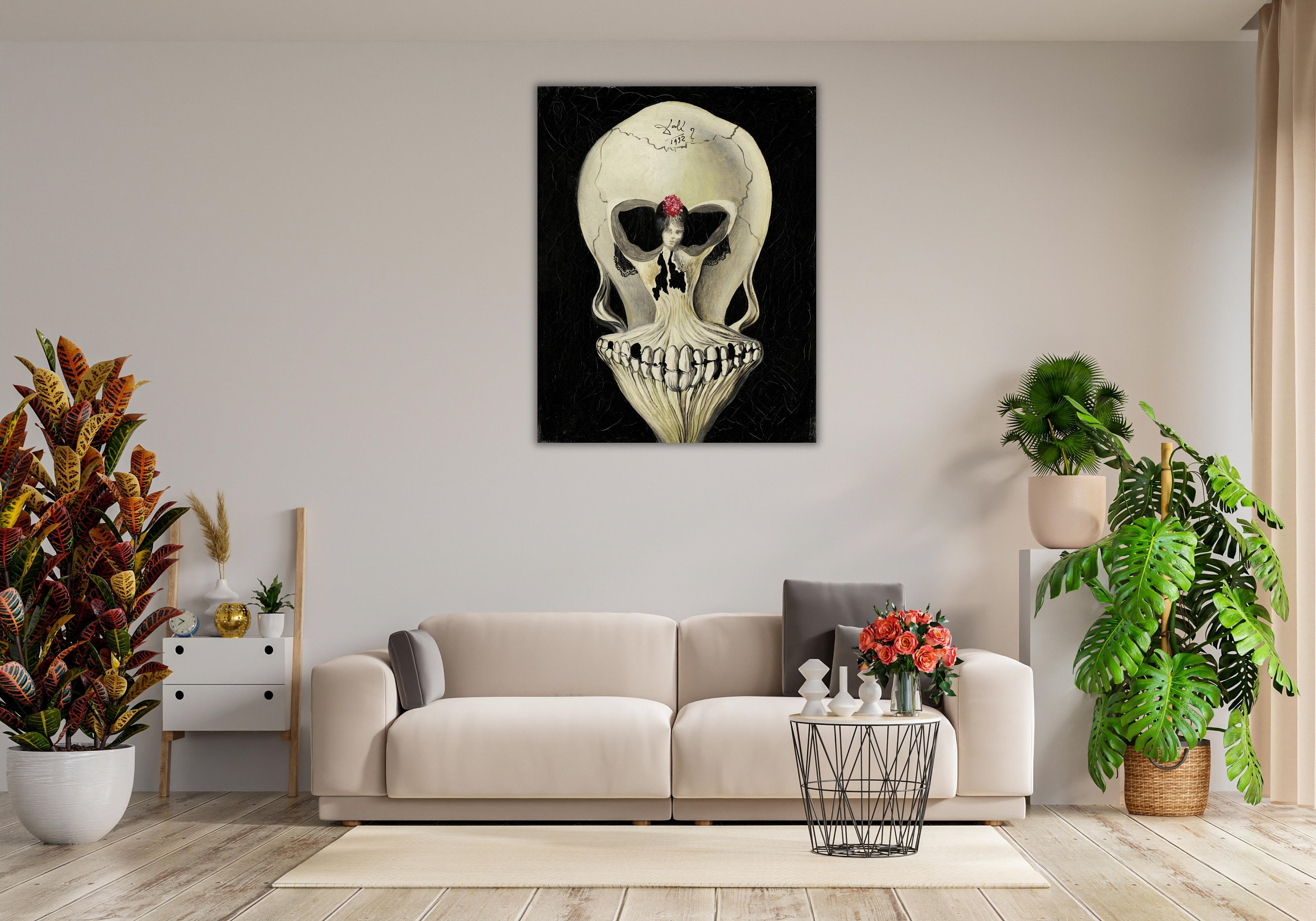 Salvador Dali Skull Balerina Poster Print Art Canvasdali - Etsy