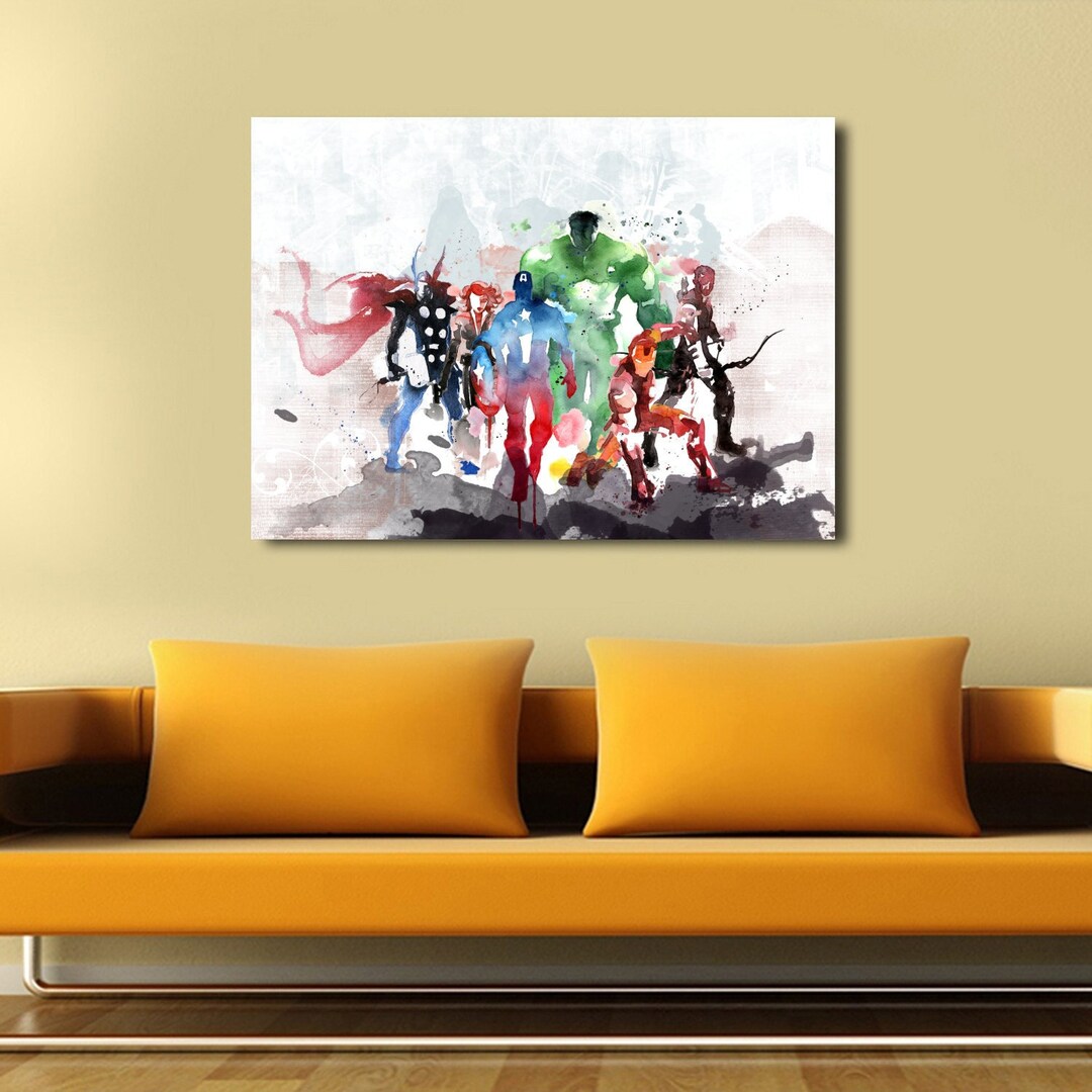 Avengers Poster Art,avengers Canvas Print Art,marvel Heroes Canvas Arts ...