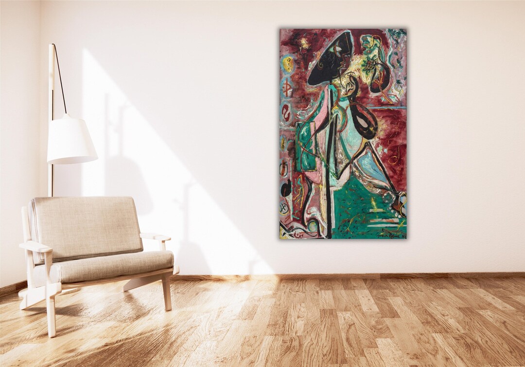 Jackson Pollock the Moon Woman Canvas Painting,jackson Pollock Modern ...