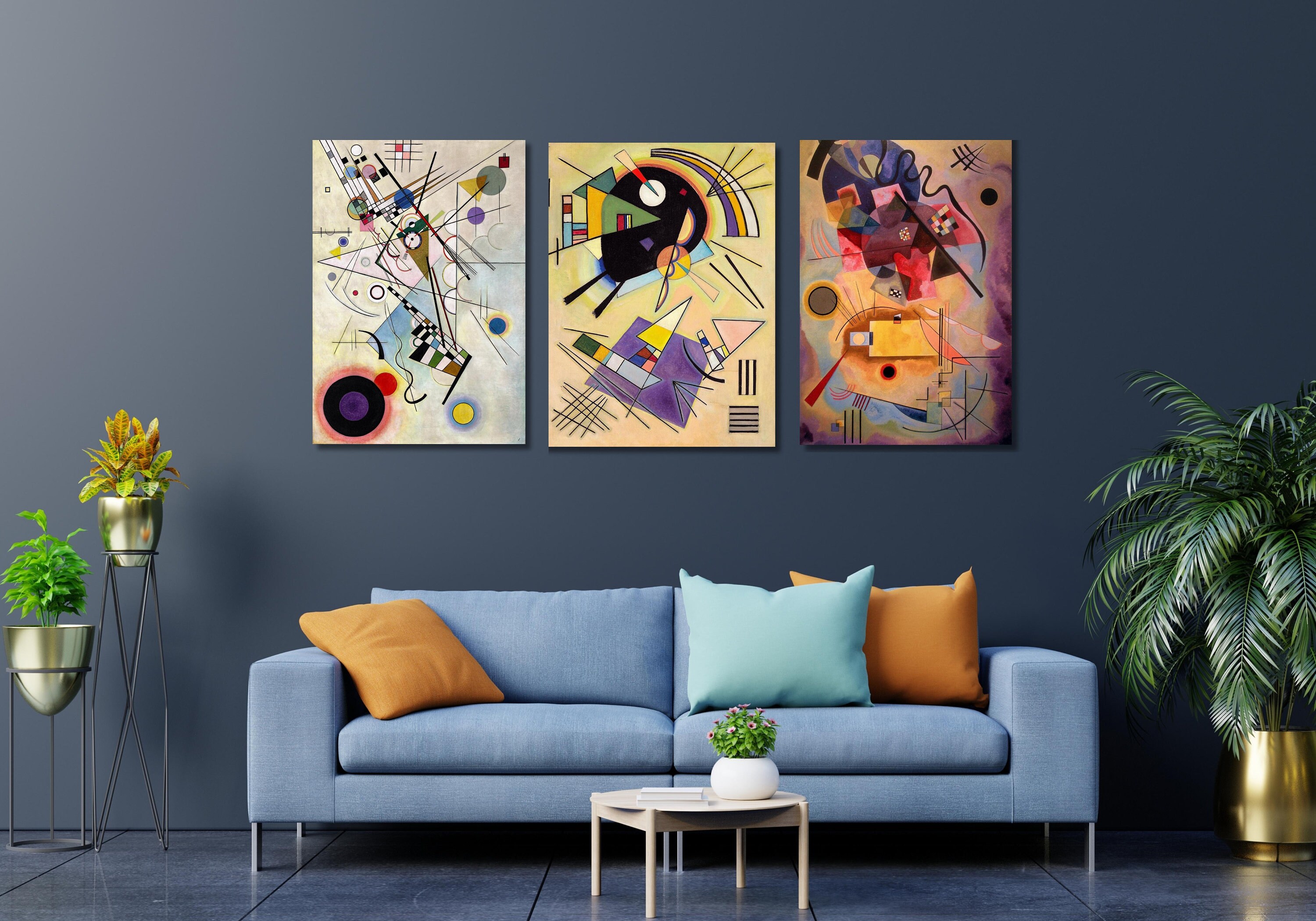 Set of 3 Wassily Kandinsky Canvas Wall Artwassily Kandinsky - Etsy
