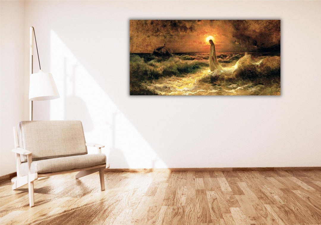 Julius Von Klever Lord Jesus Walking on Water Print Art Canvas,jesus ...