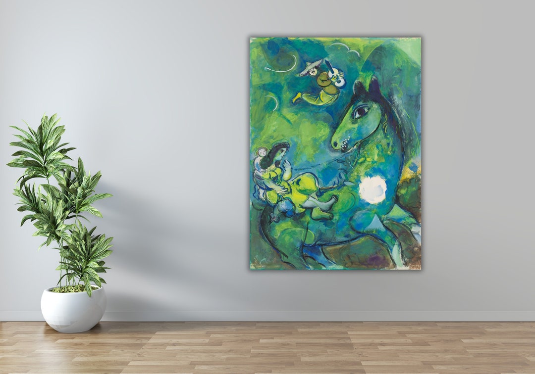 Marc CHAGALL Bride With Horse Poster Art Canvas Wall Art,marc CHAGALL ...