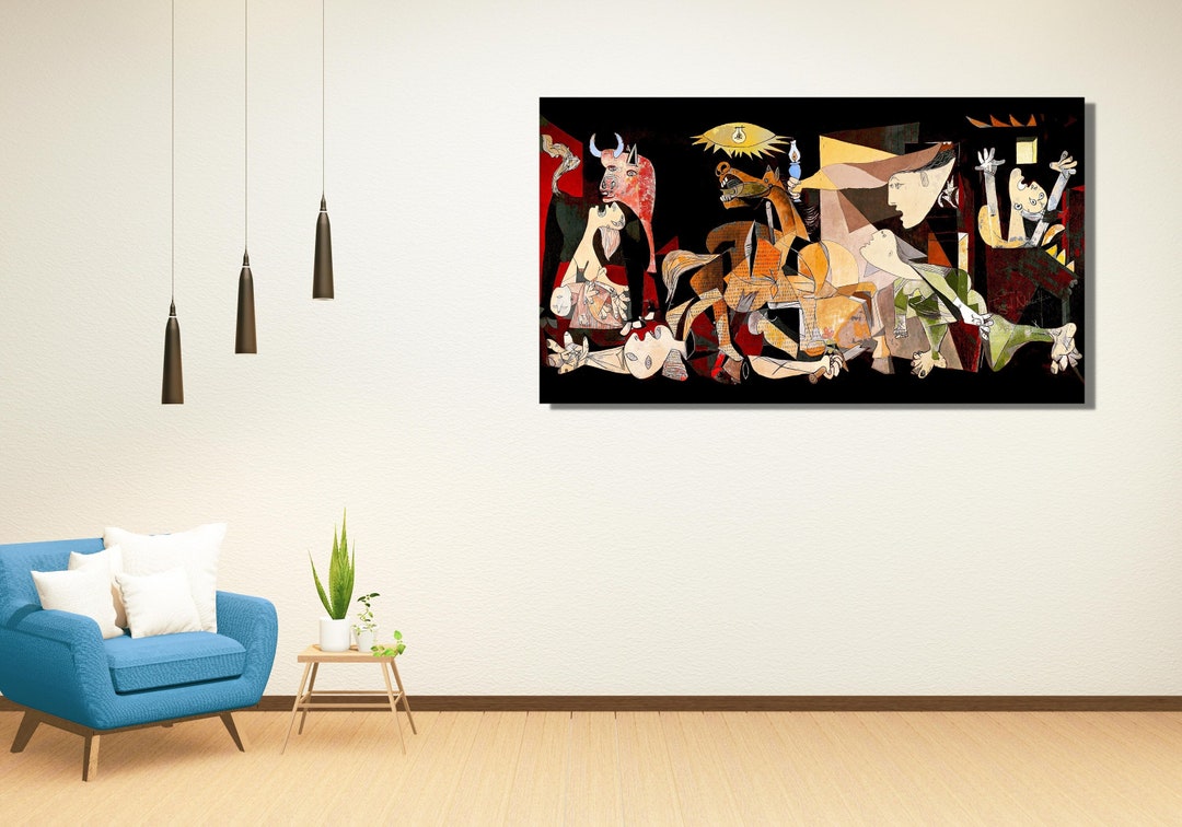 Pablo Picasso Colourful Guernica Canvas Wall Art Printmasterpiece Canvas Wall Artpablo Picasso