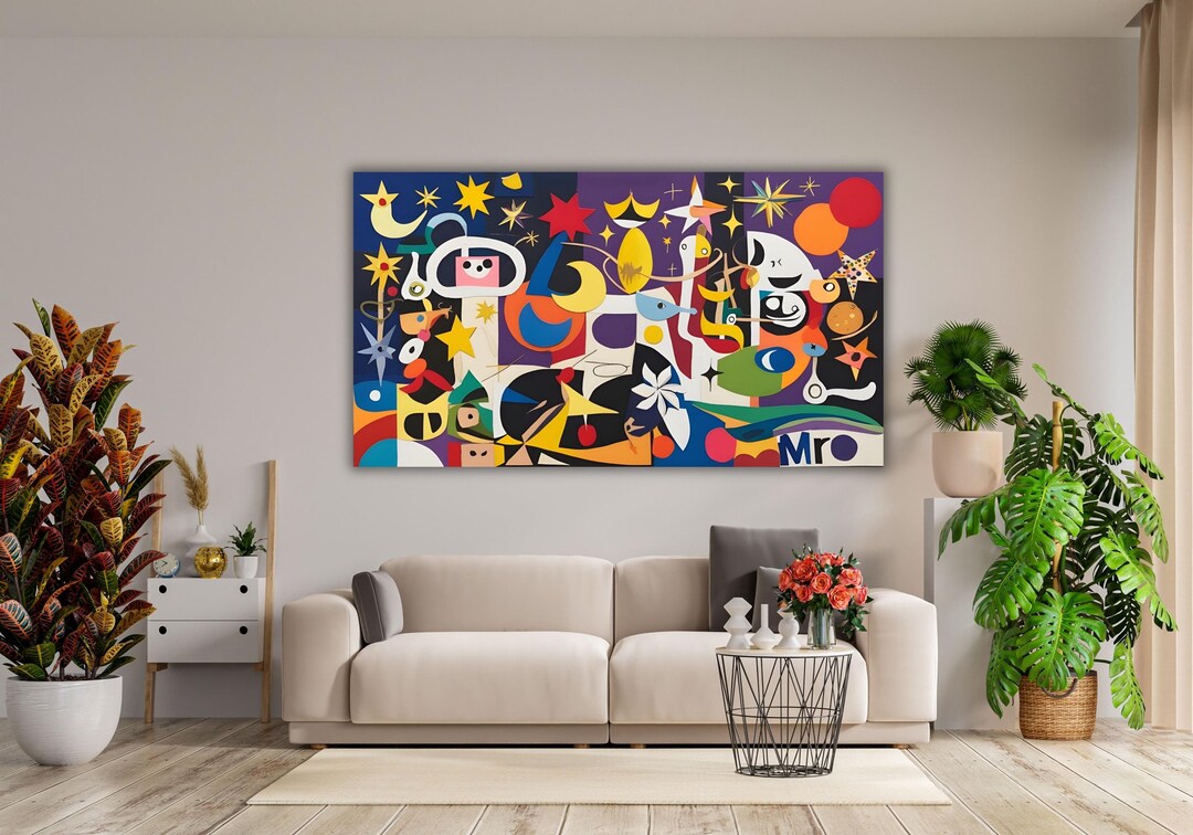 Joan Miro Collage Painting Canvas Wall Art Print,miro Abstract Print ...