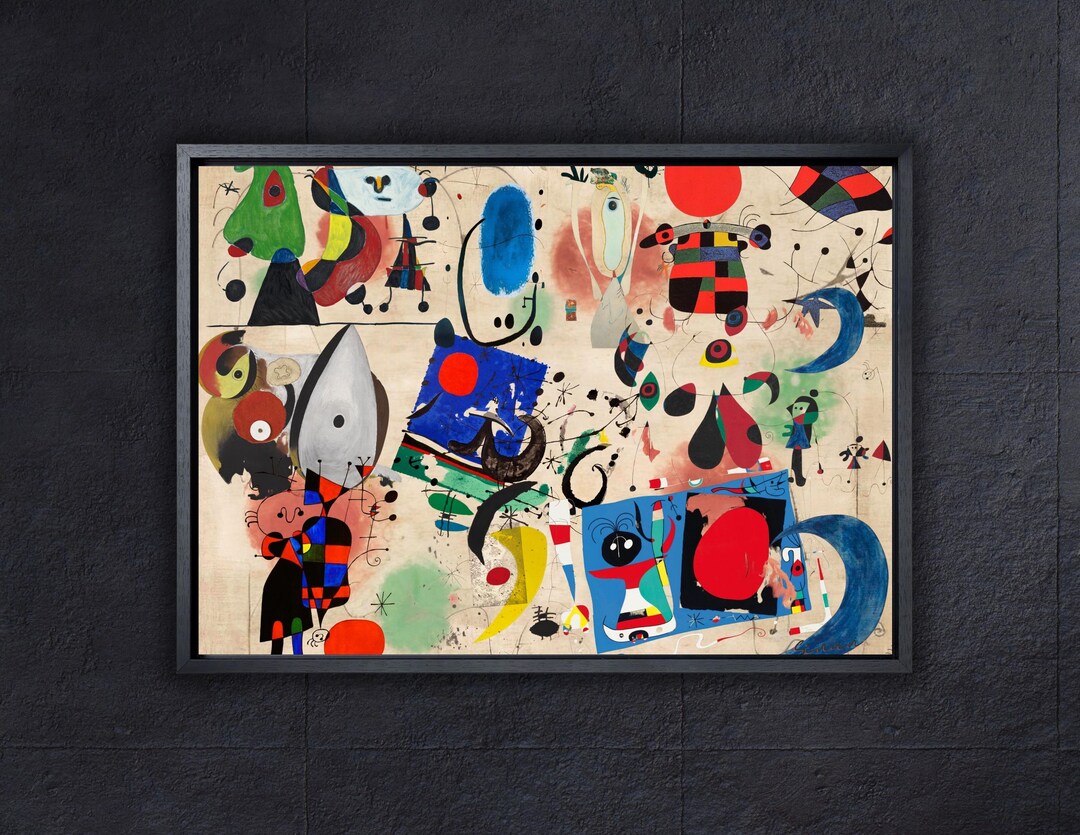 Joan Miro All Arts Collague Painting Canvas Wall Art Print,joan Miro ...