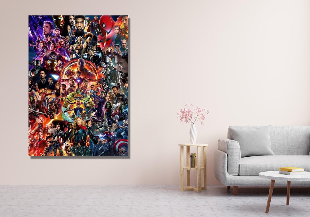 Avengers Poster Art,avengers Canvas Wall Art Print,marvel Superheroes ...