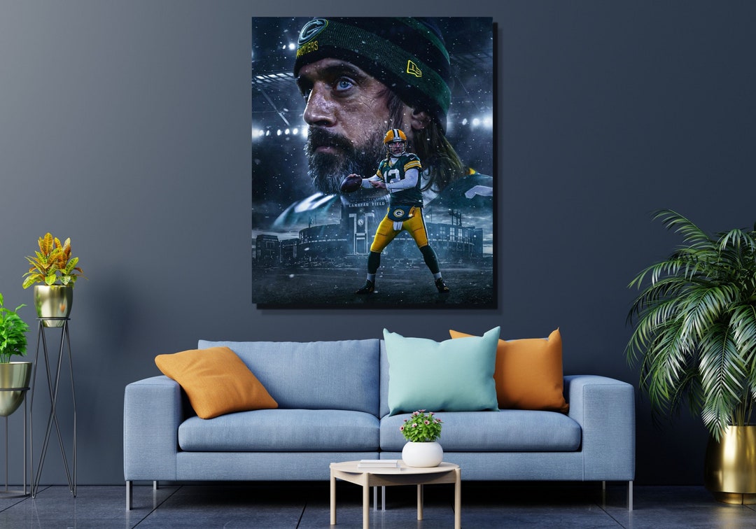 Aaron Rodgers Poster,aaron Rodgers Canvas Wall Art,aaron Rodgers Print ...