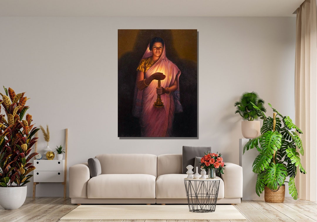 Glow Lady com o pôster de lâmpada Canvas Wall Art, Glow Of Hope por ...