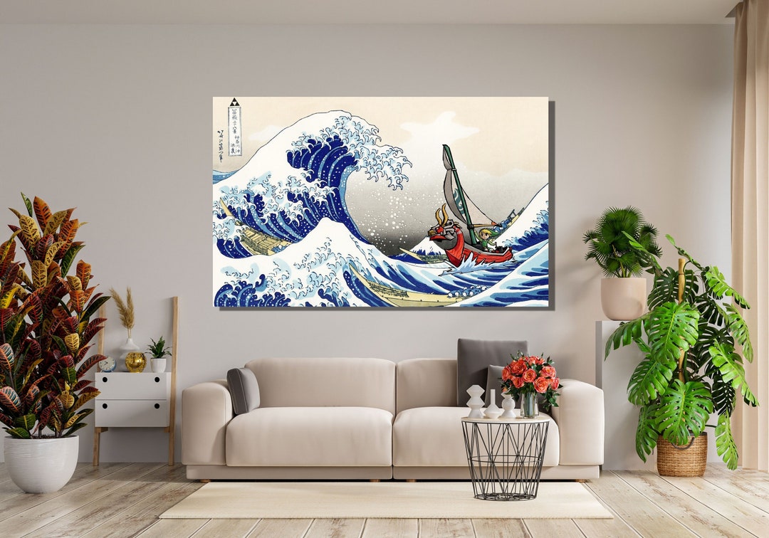 Legend of Zelda Windwaker the Great Wave off Kanagawa Poster Print on ...