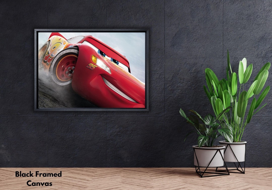 Cars Movie Poster Art Print,cars Movie Canvas Wall Art Ready to Hang ...