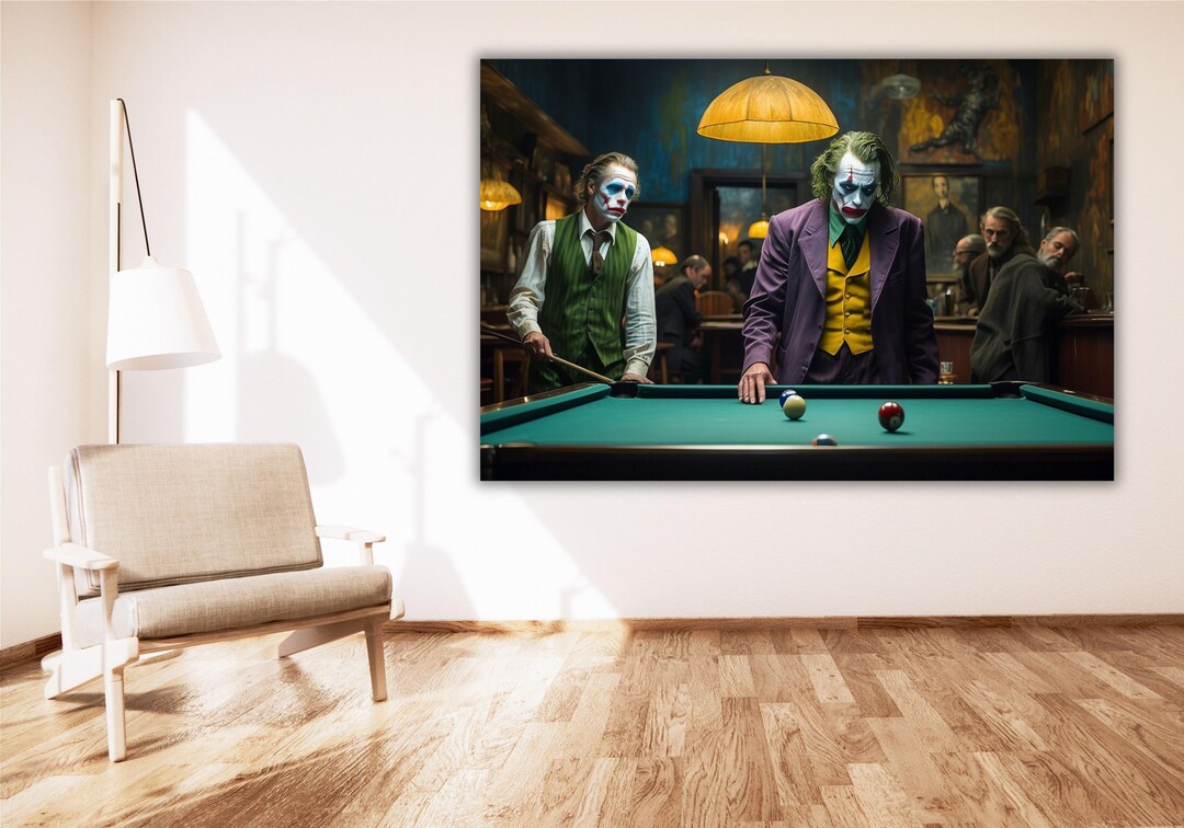 Joker Playing Billiards Poster/canvas Wall Art,extra Large Wall Art ...