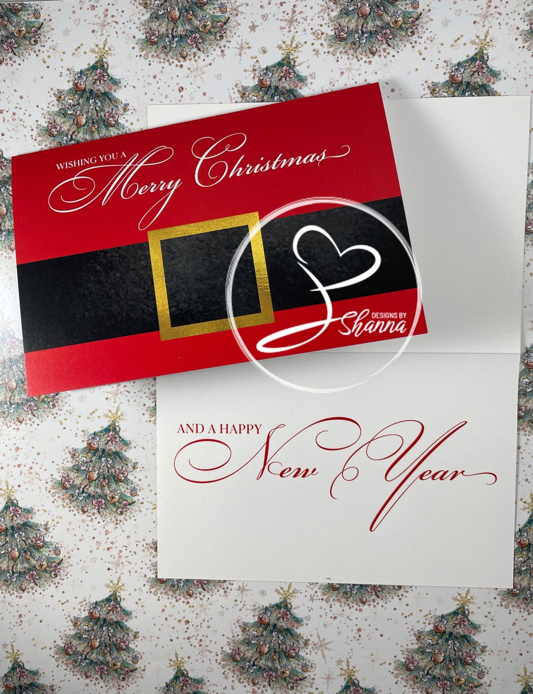 Santa Belt Card - Etsy